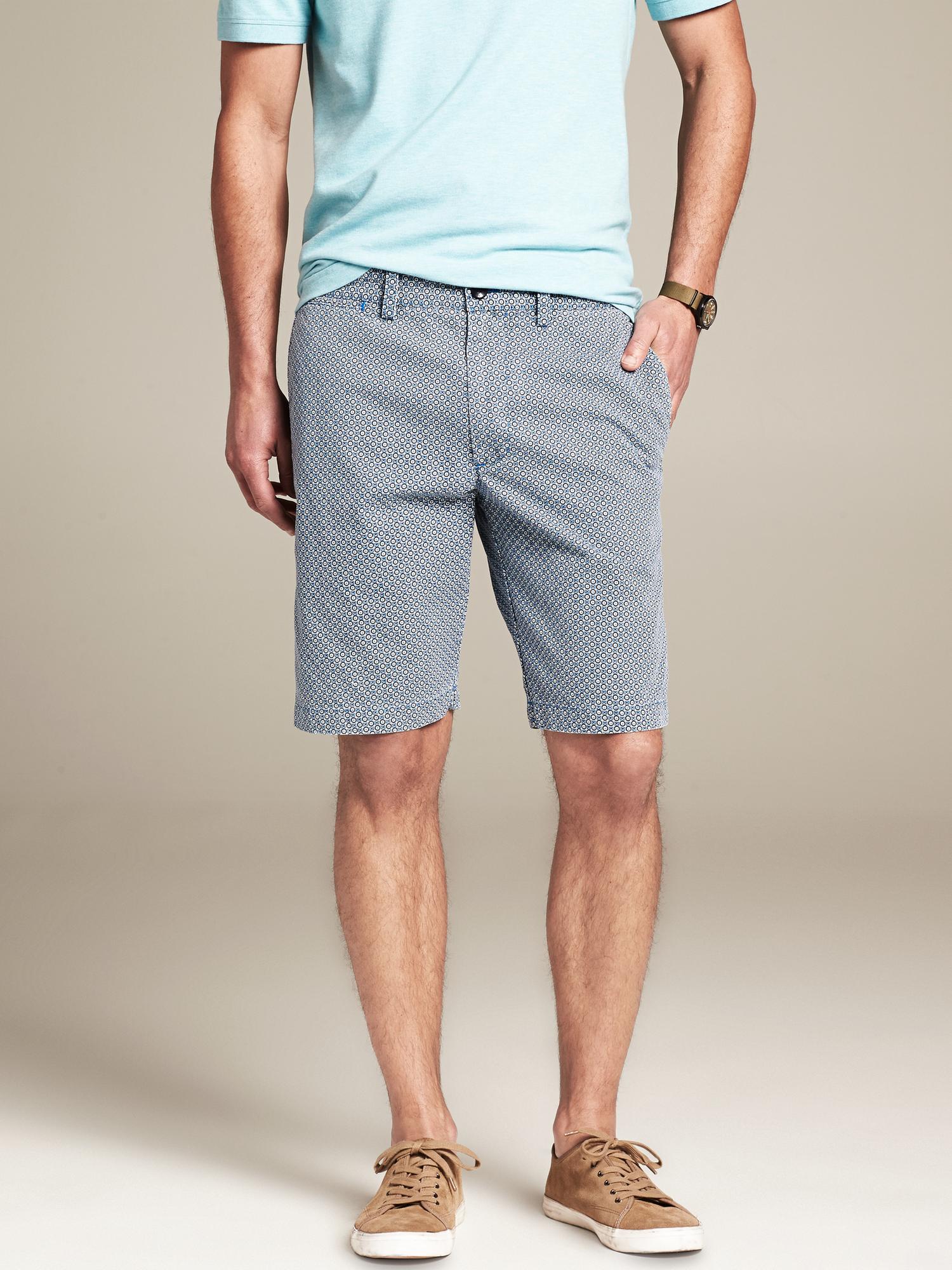 Aiden Slim-Fit Micro-Print Short | Banana Republic