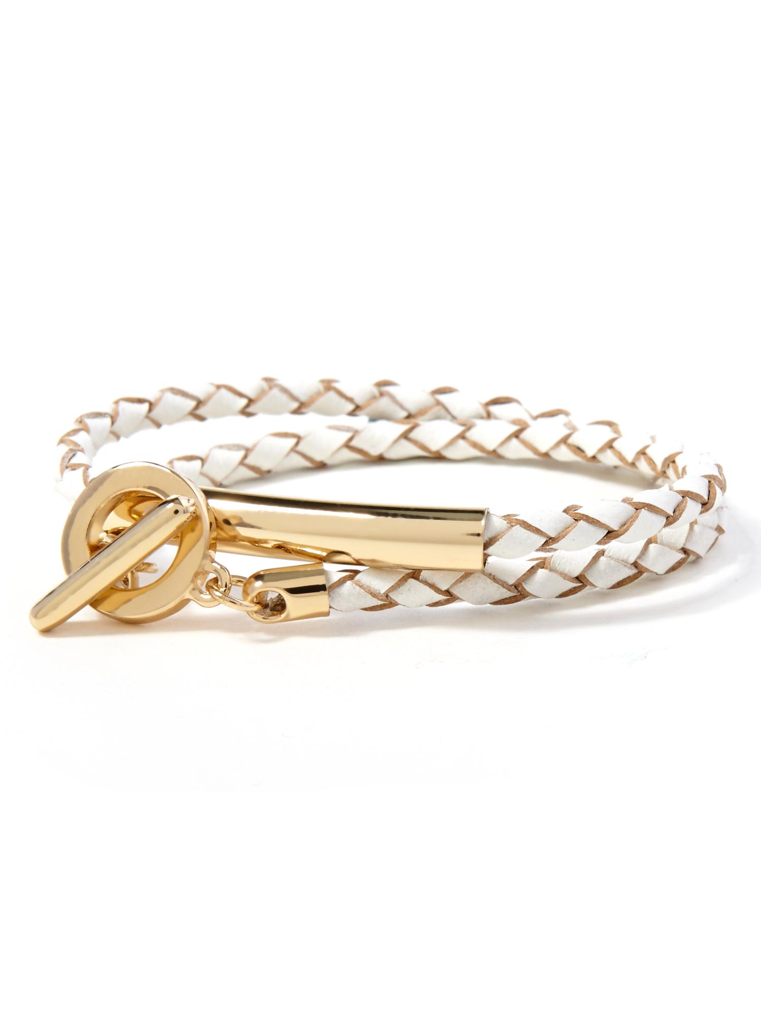 Leather Braid Wrap Bracelet | Banana Republic
