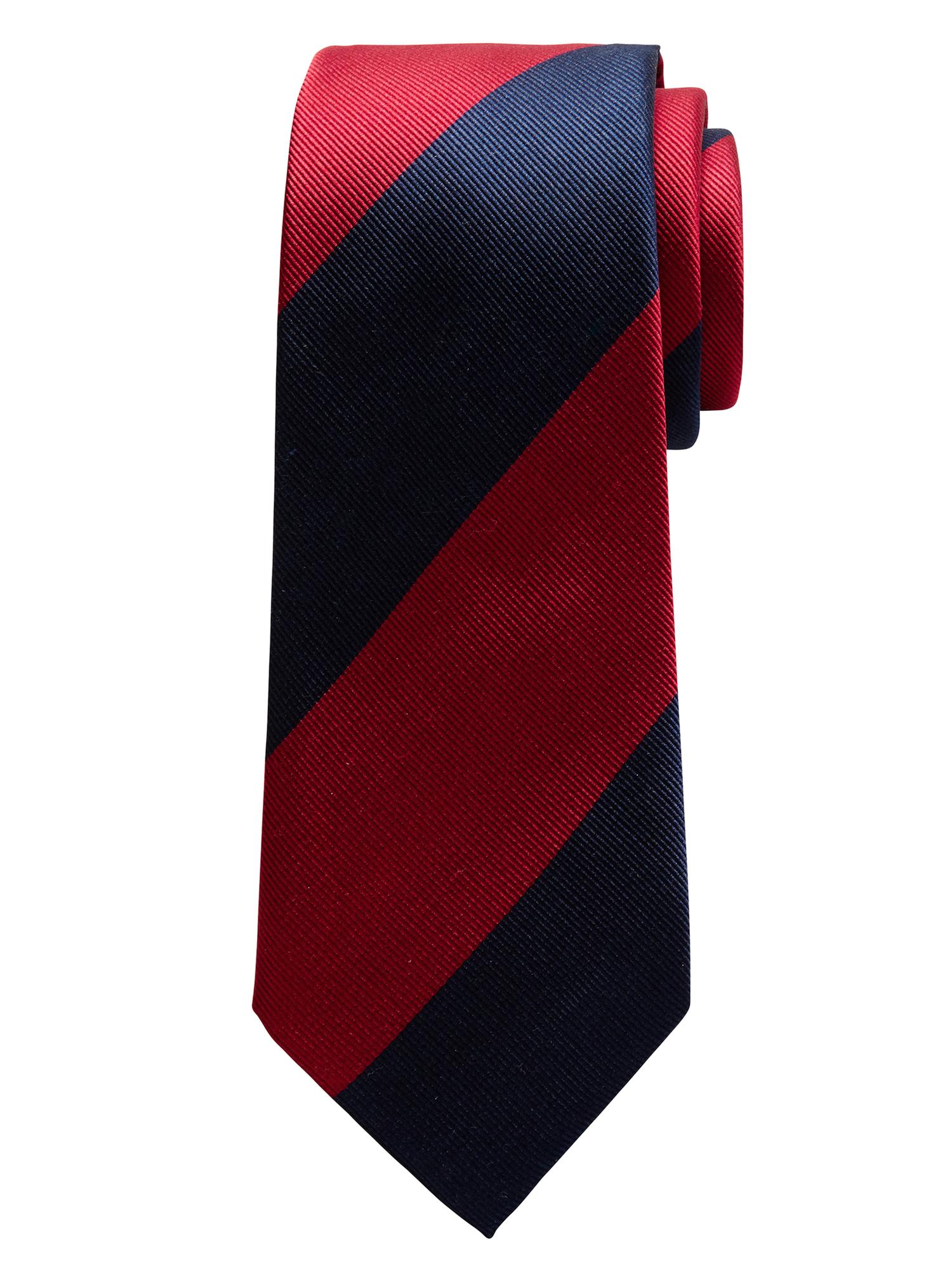 Two-Tone Striped Silk Tie | Banana Republic