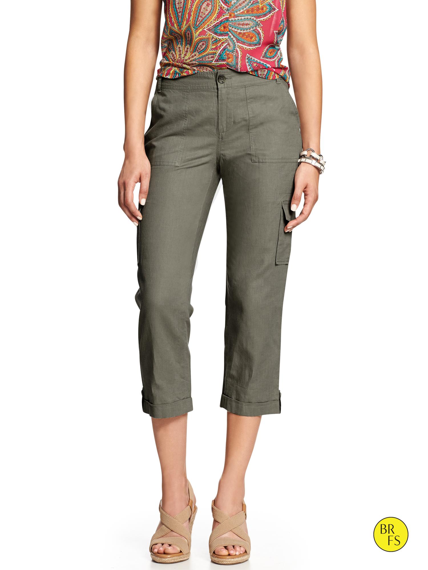 Factory Slouchy Linen/Cotton Capri | Banana Republic