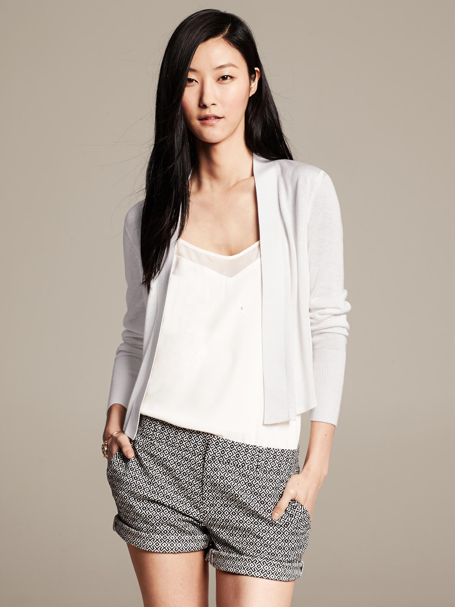Cropped Open Cardigan | Banana Republic