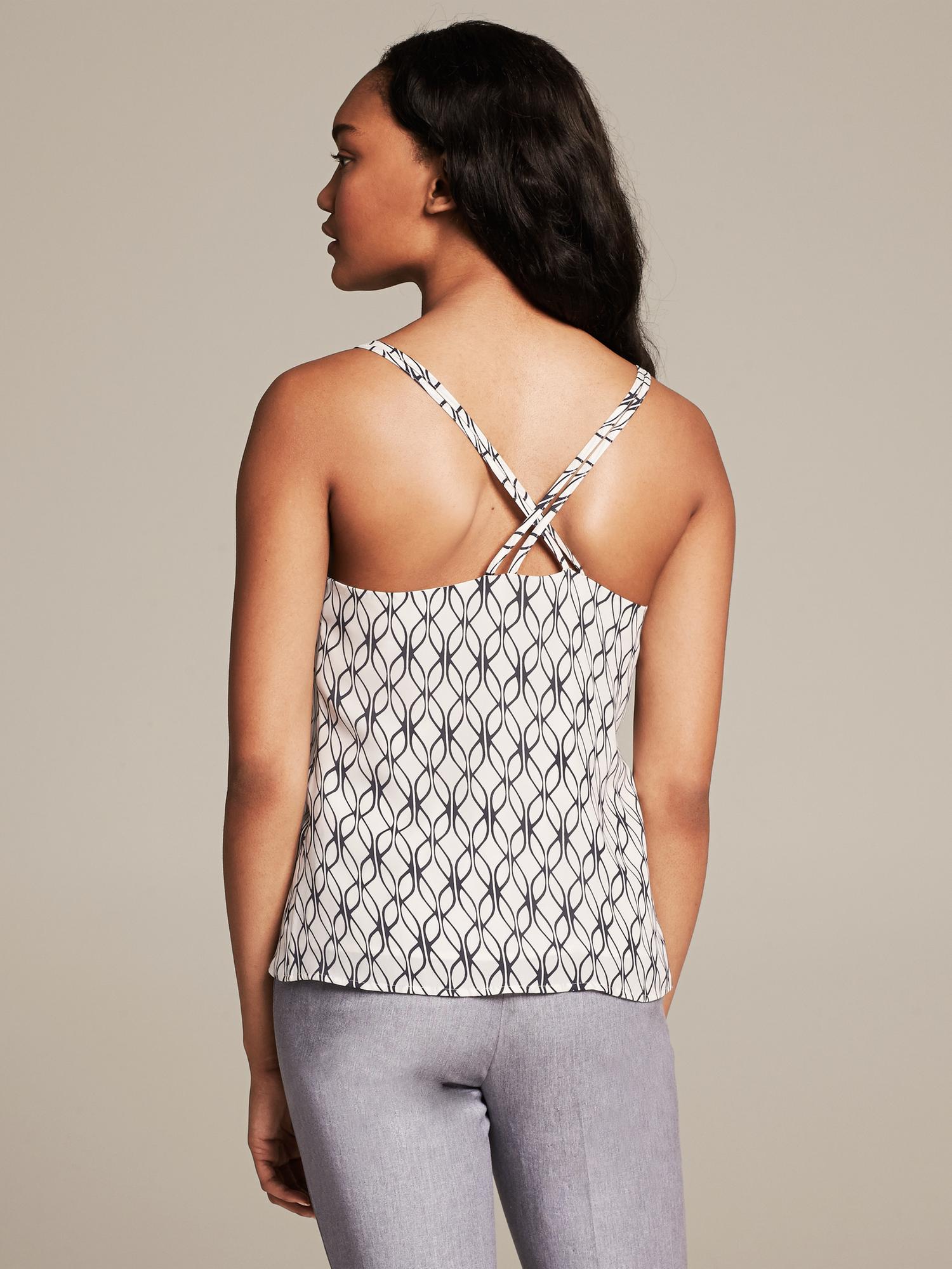 Printed Double-Strap Tank | Banana Republic