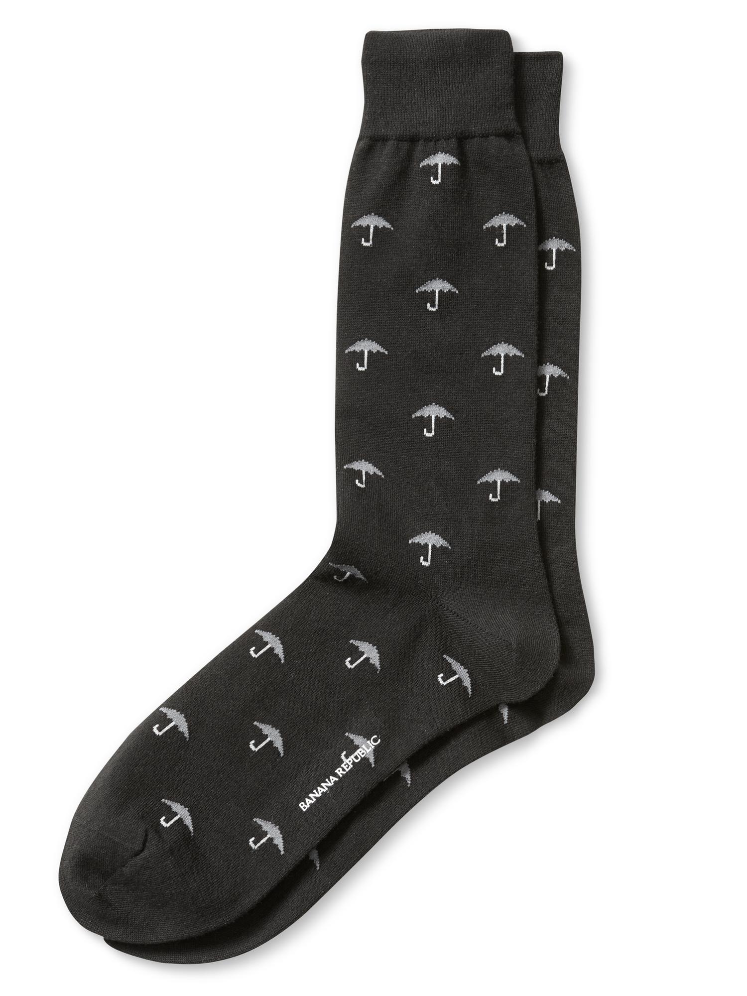Luxe Umbrella Print Sock | Banana Republic