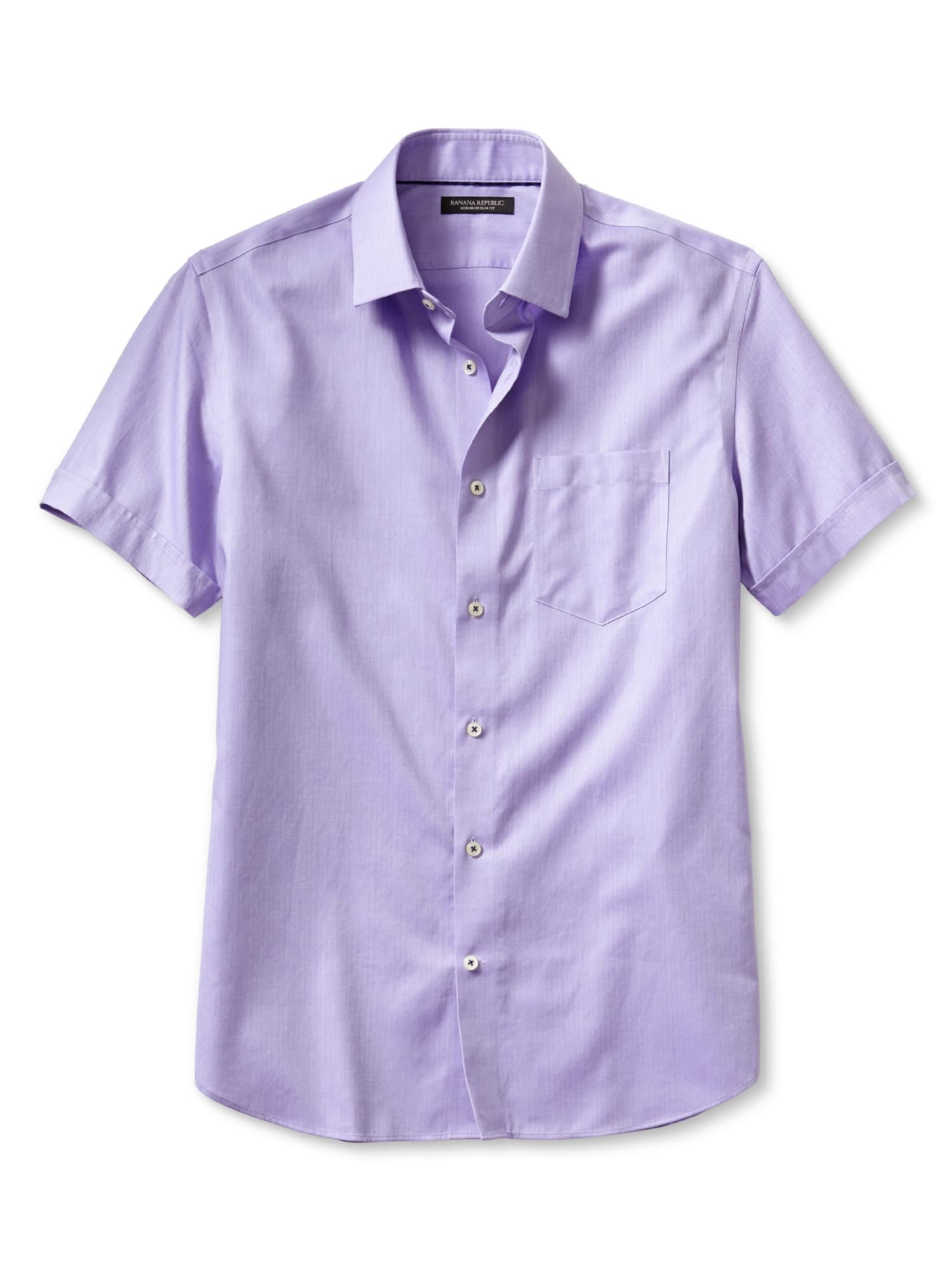 Slim-Fit Non-Iron Short-Sleeve Shirt | Banana Republic