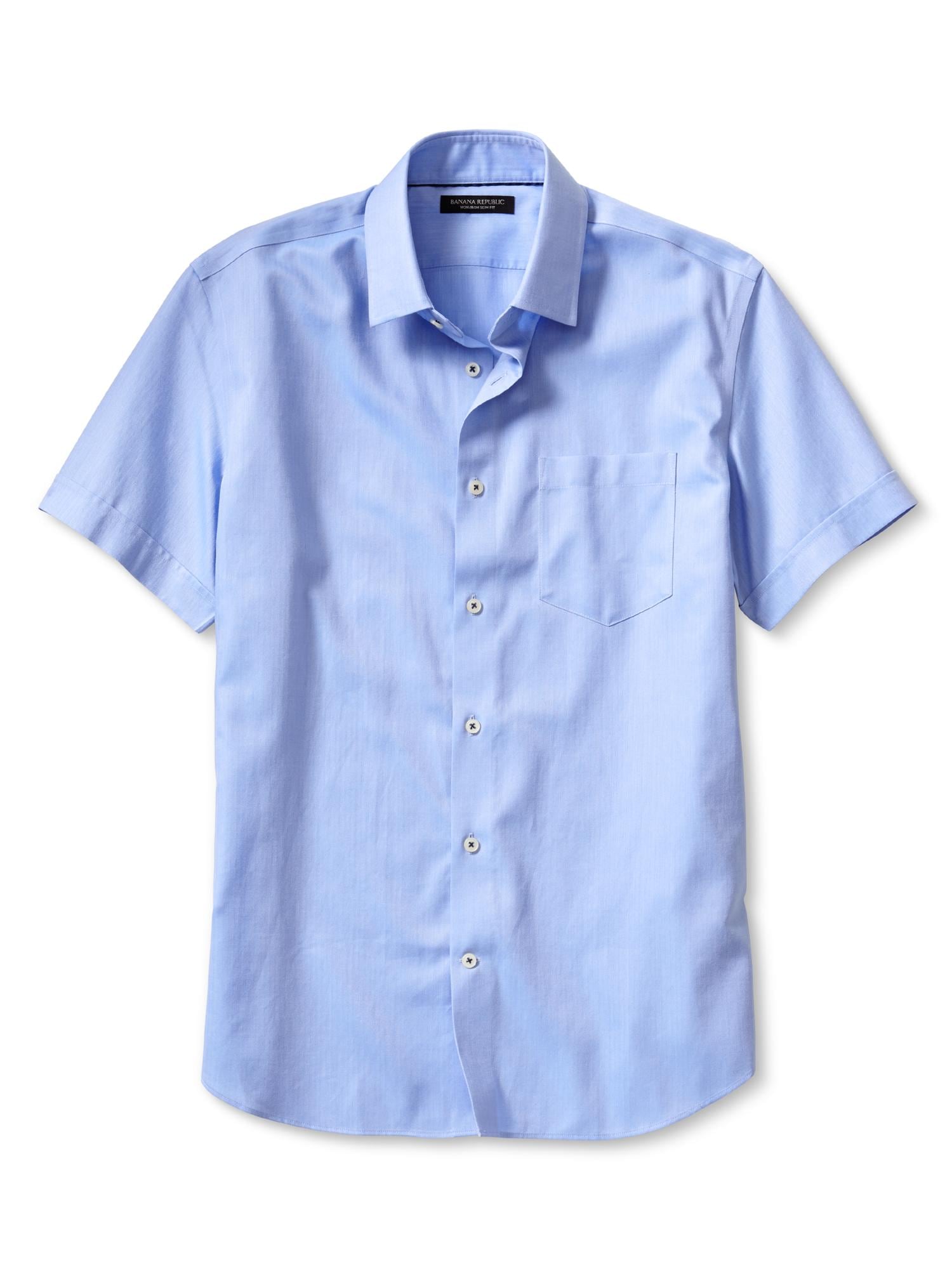 Slim-Fit Non-Iron Short-Sleeve Shirt | Banana Republic