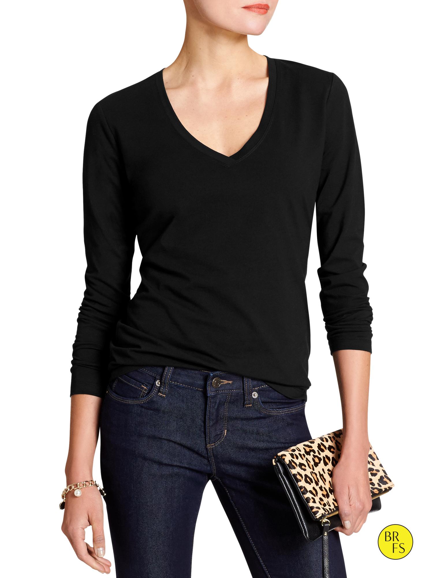 Factory Deep Vee Tee | Banana Republic