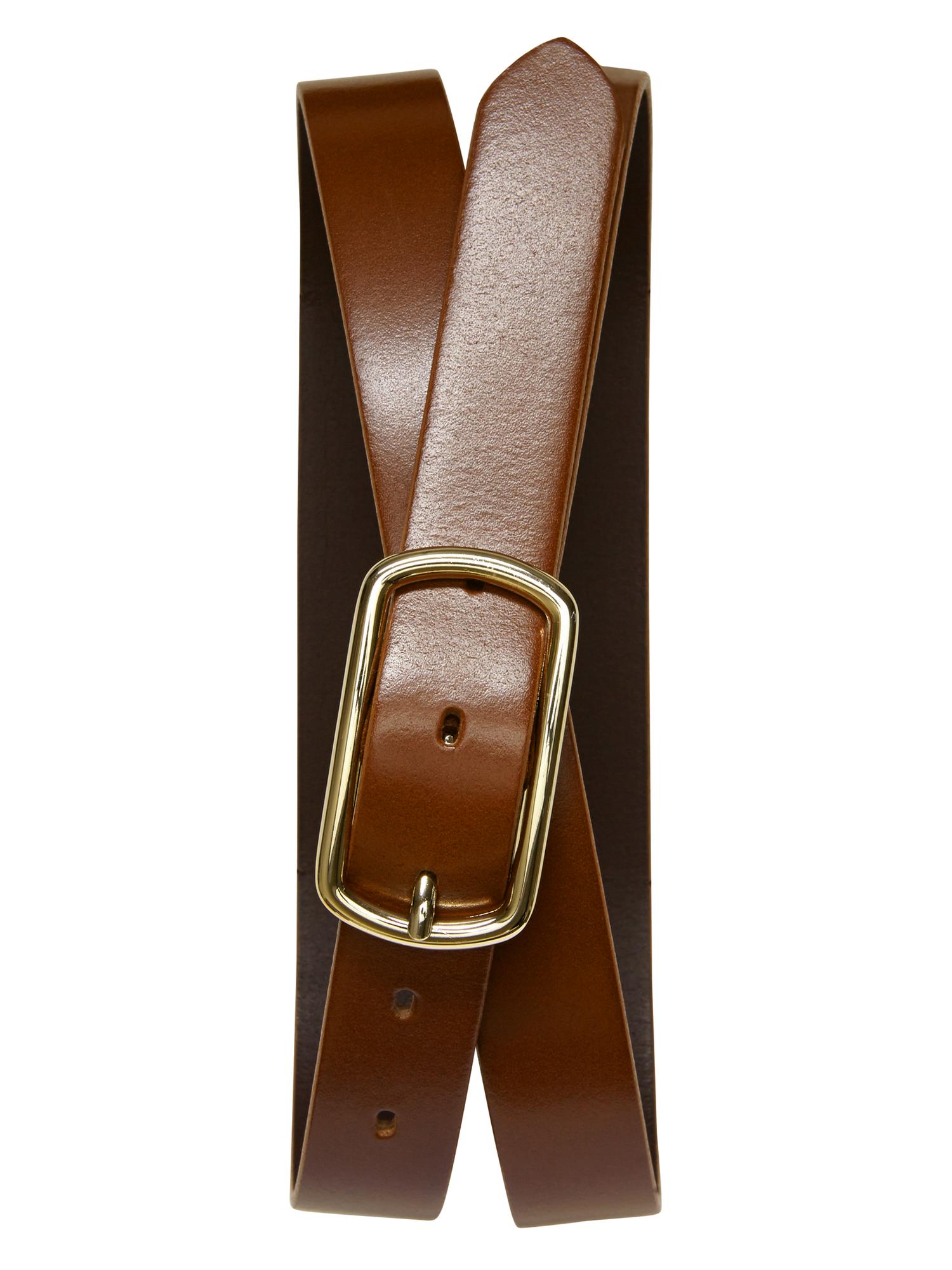 Italian Leather Square Buckle Belt | Banana Republic