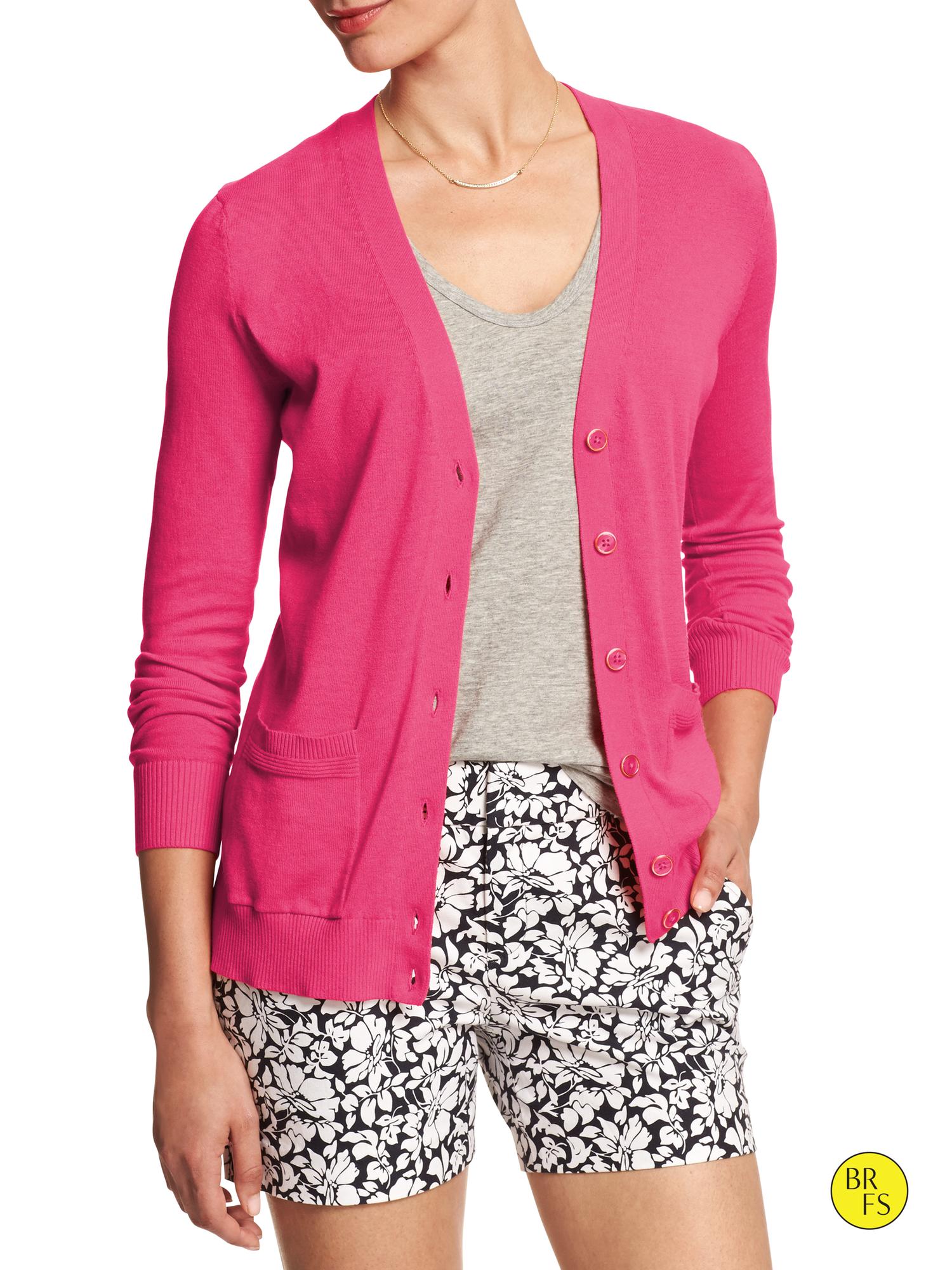 Factory Long Vee Cardigan | Banana Republic