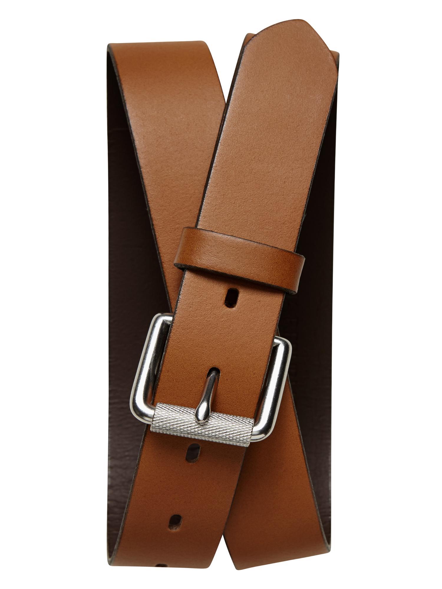 Tumbled Italian Leather Chino Belt | Banana Republic