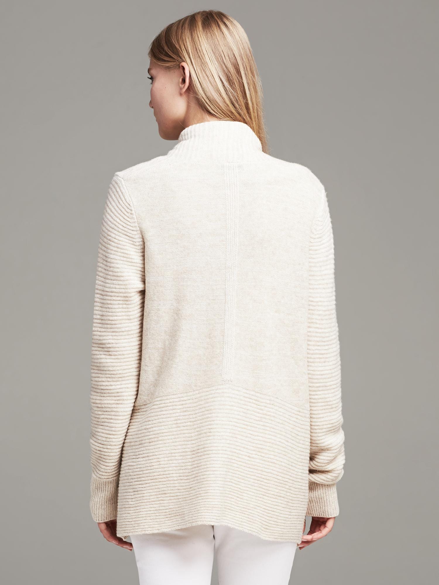Textured Extra-Fine Merino Wool Open Cardigan | Banana Republic