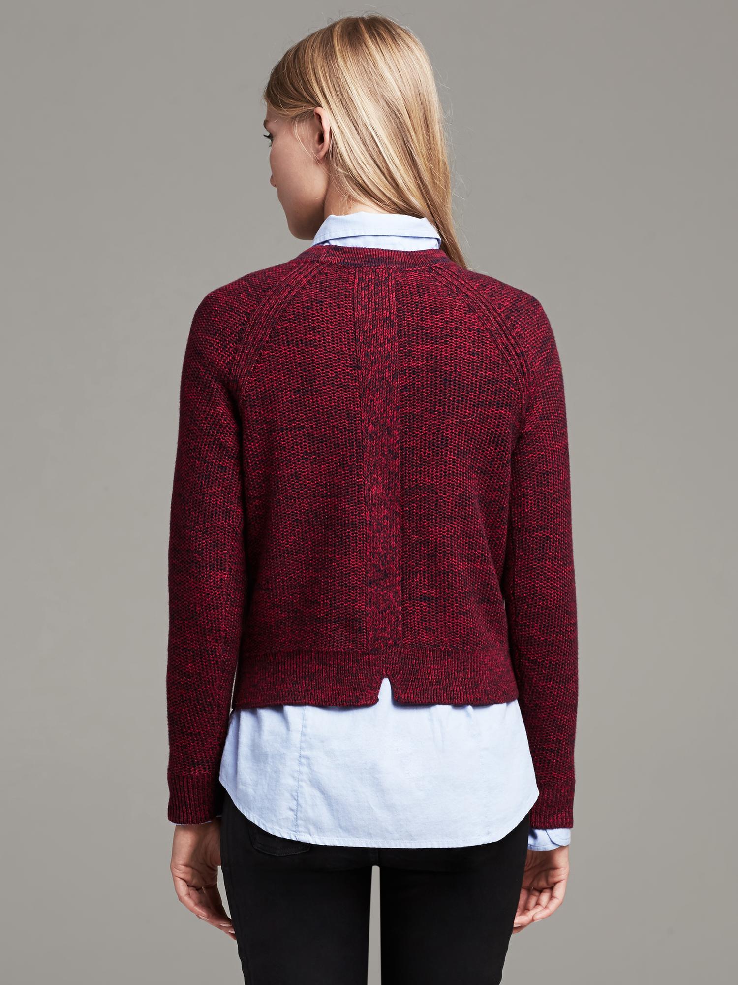 Back Cutout Cropped Pullover | Banana Republic