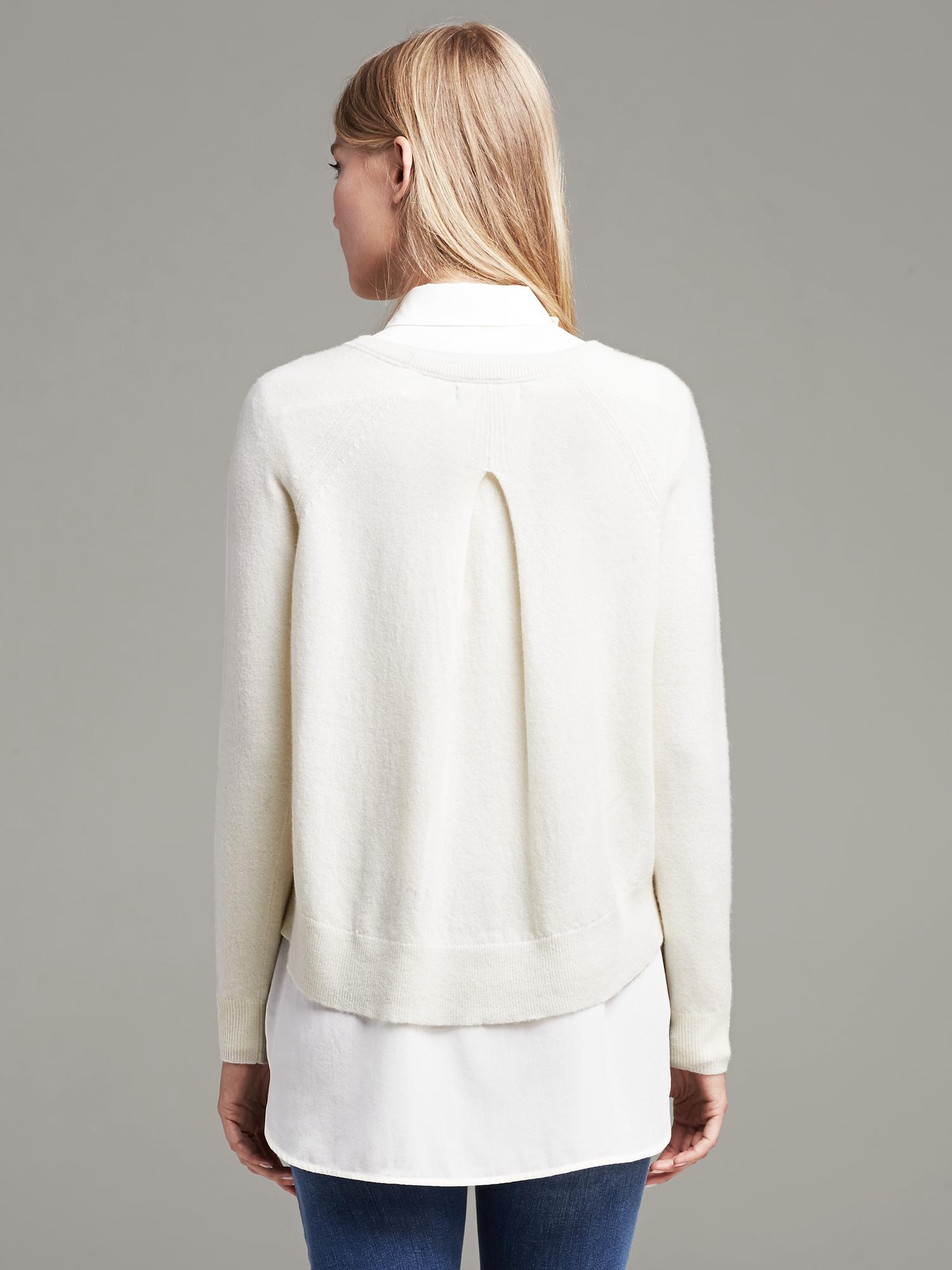 Pleat-Back Pullover | Banana Republic
