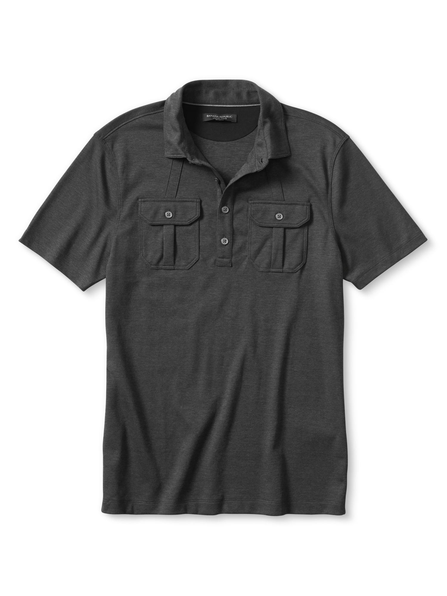 Luxe-Touch Birdseye Pocket Polo | Banana Republic