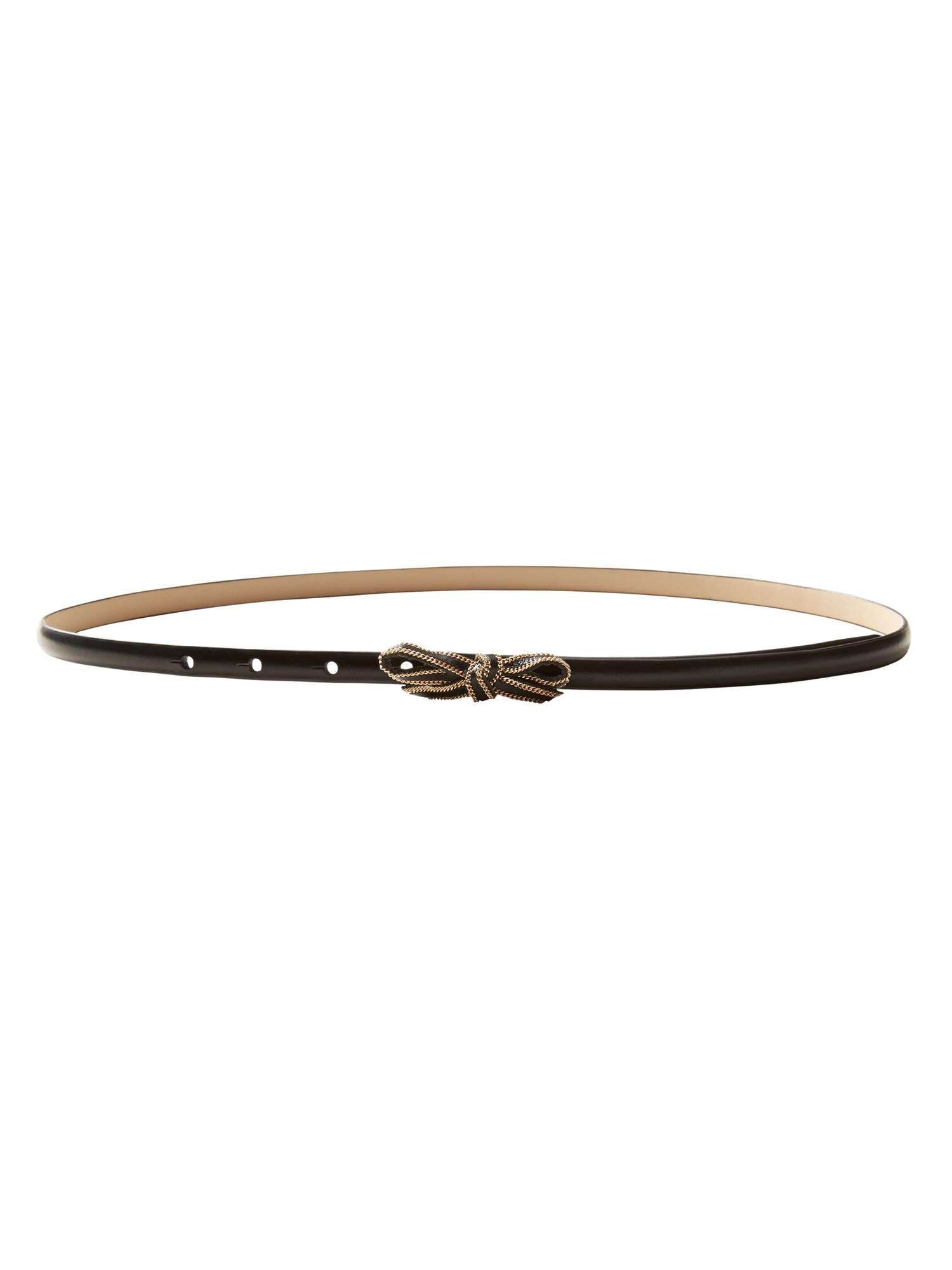 Chain Bow Skinny Belt | Banana Republic