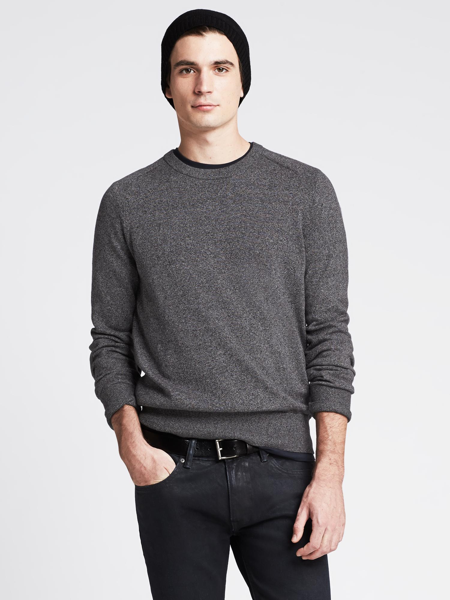 Elbow Patch Crew Pullover | Banana Republic