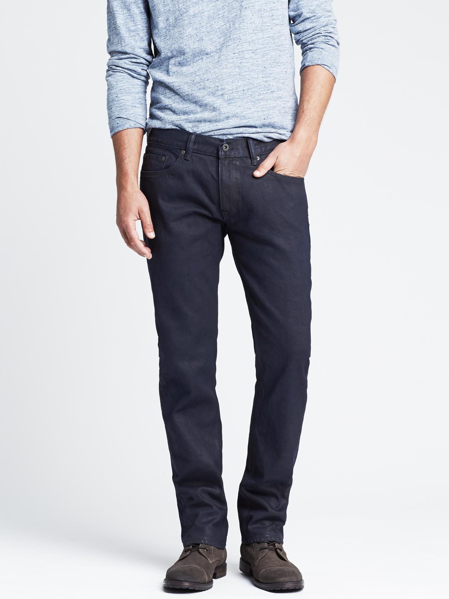 Slim Coated Indigo Jean | Banana Republic