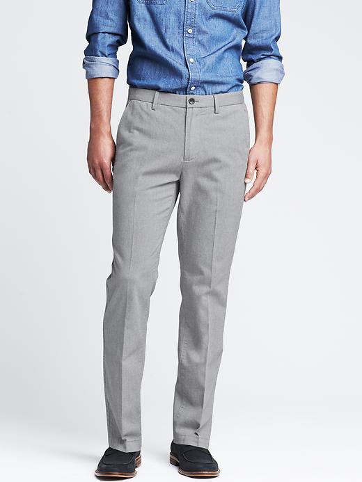 Kentfield Slim Gray Cotton Pant | Banana Republic