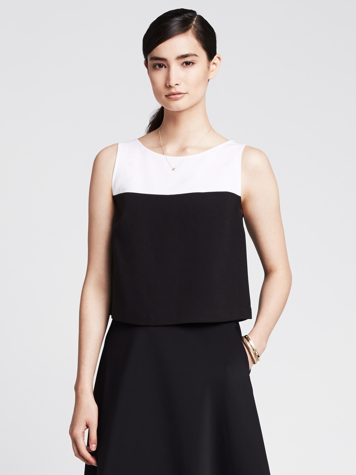Cropped Colorblock Tank | Banana Republic