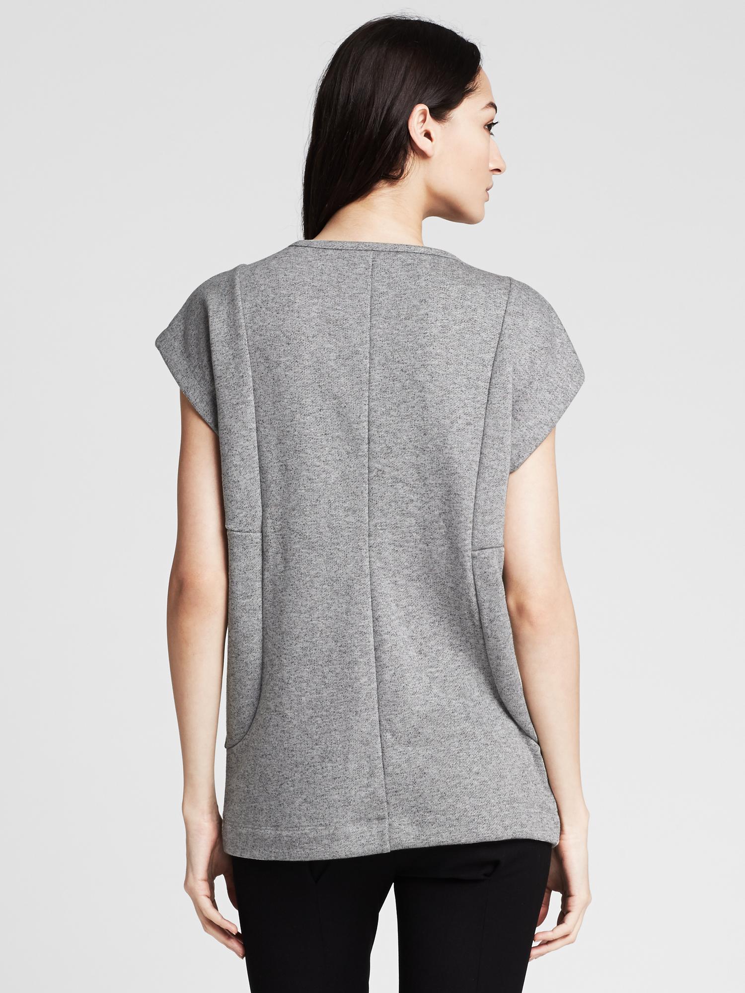 Cap-Sleeve Sweatshirt | Banana Republic
