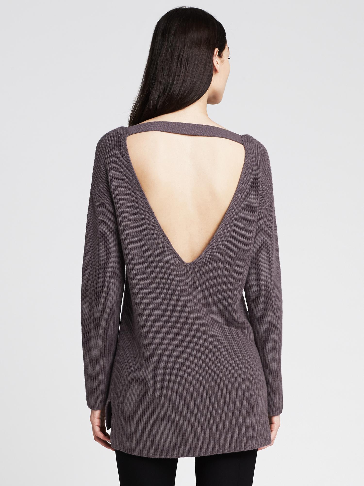 BR Monogram Open-Back Pullover | Banana Republic