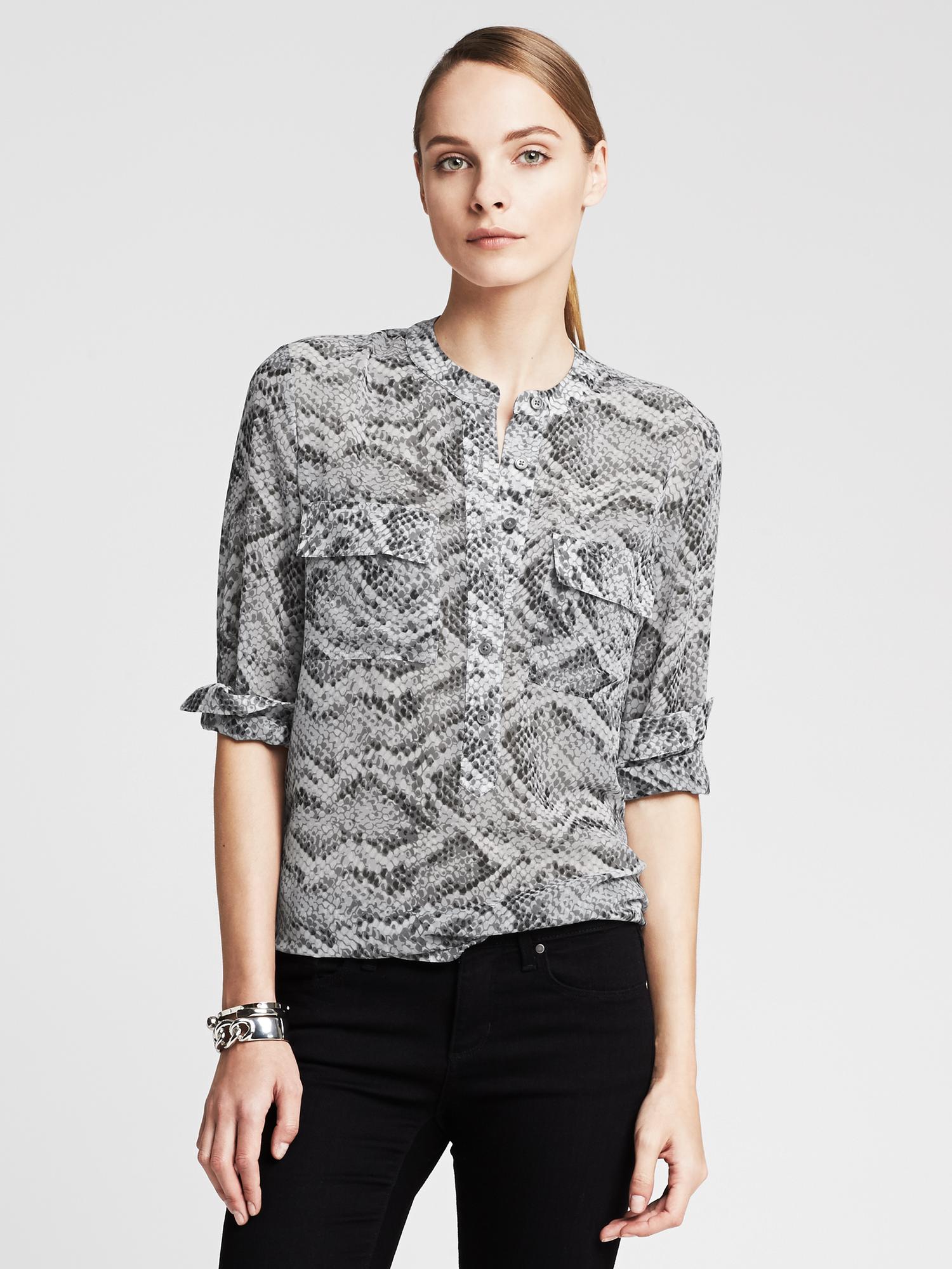 Python Print Blouse | Banana Republic