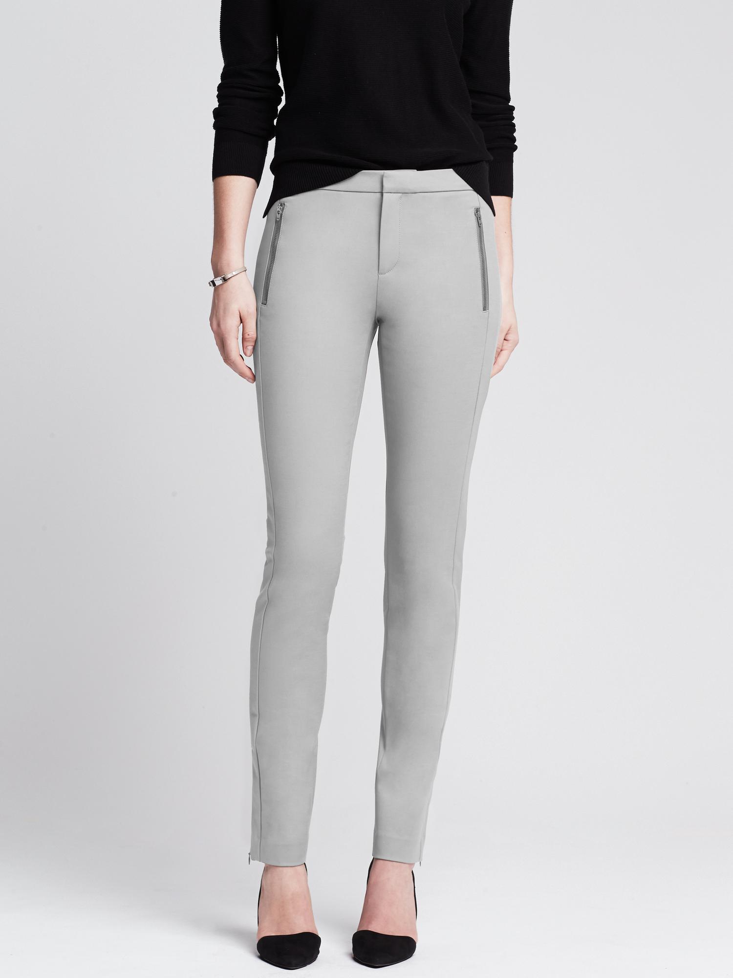Slim-Fit Ankle Zip Pant | Banana Republic