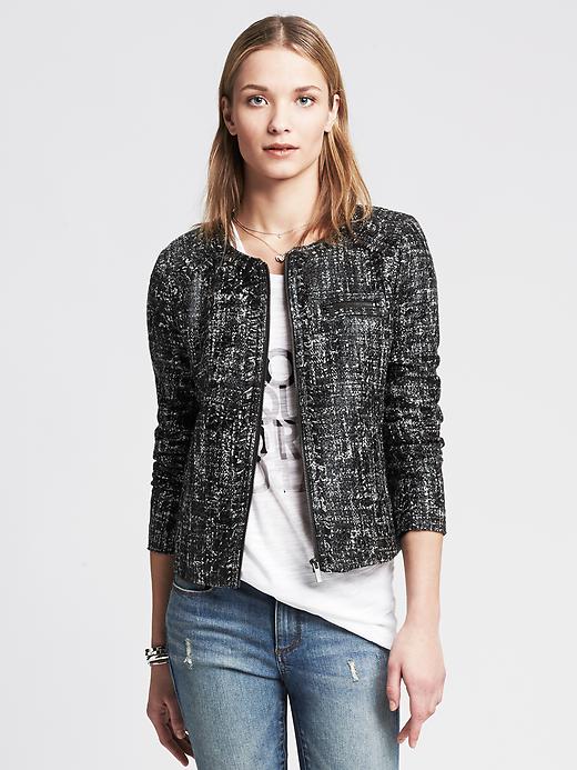 Coated Zip Jacket | Banana Republic