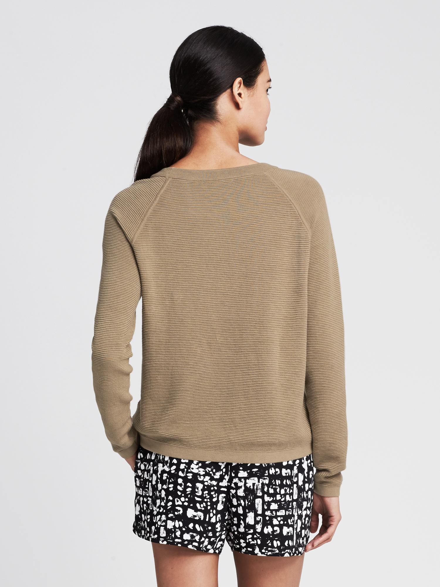 Textured Cropped Pullover | Banana Republic