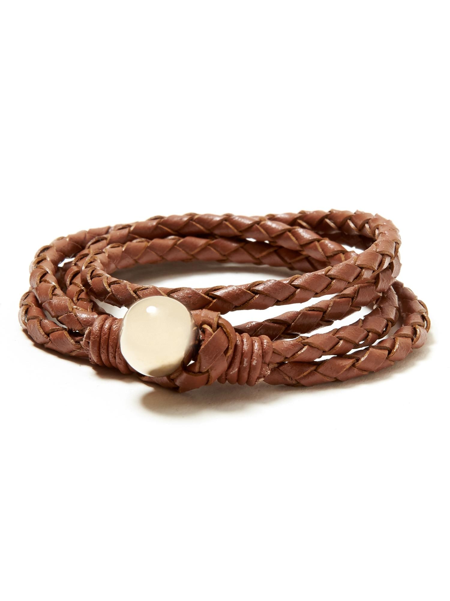 Leather Double Wrap Bracelet | Banana Republic