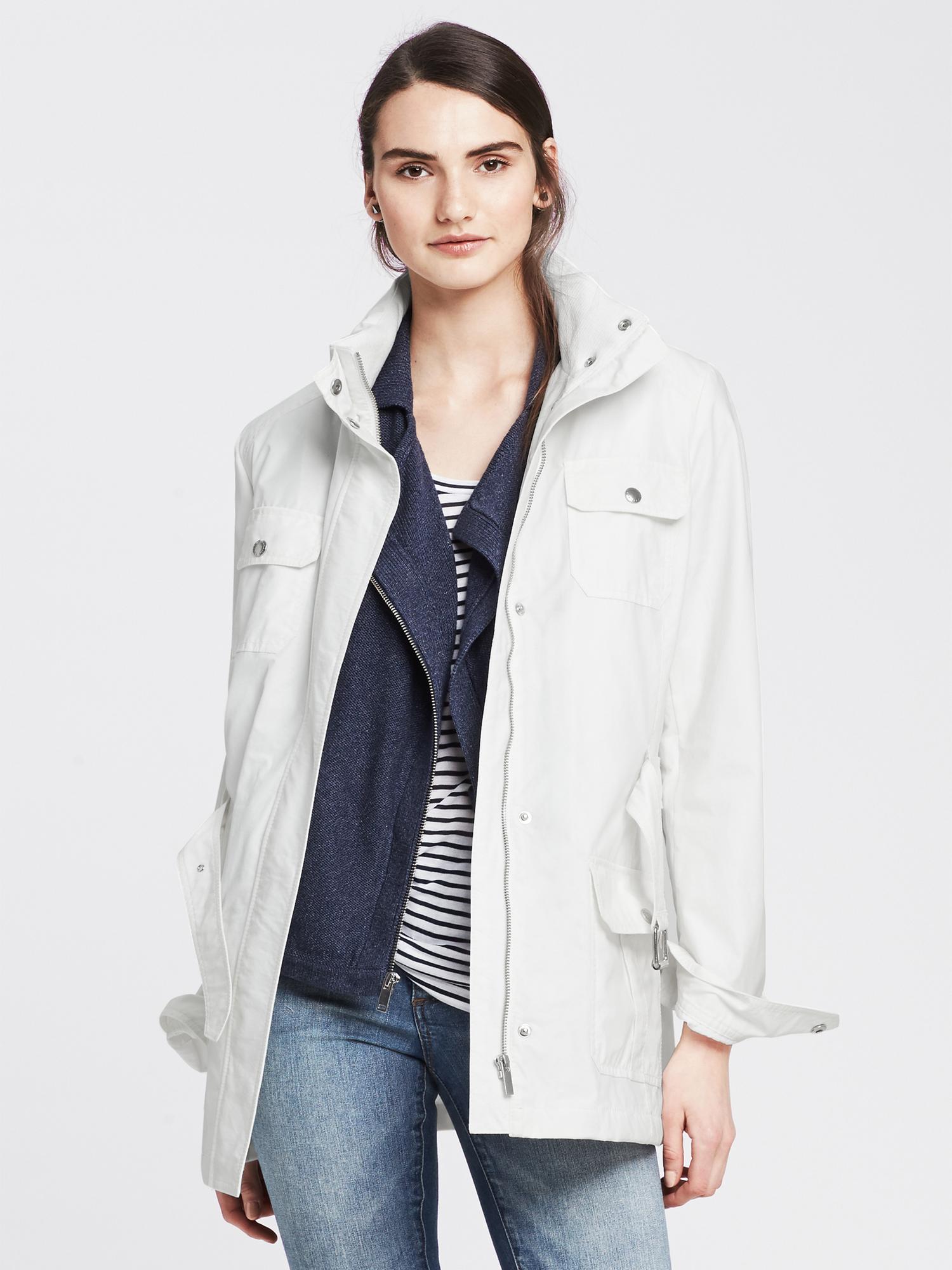Convertible White Field Jacket | Banana Republic