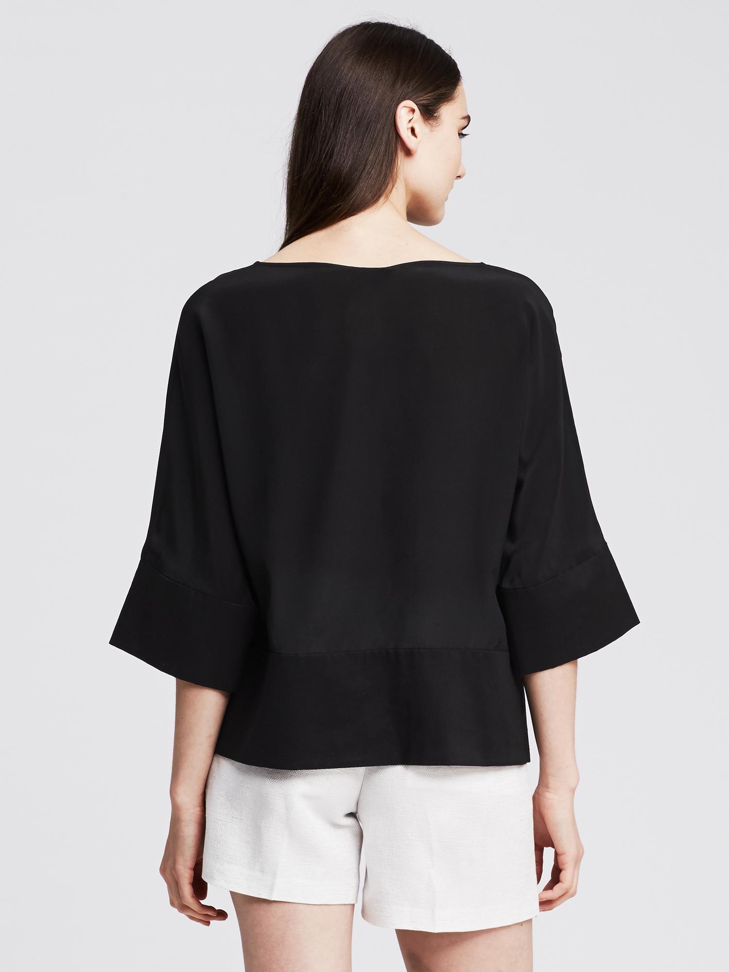 BR Monogram Silk Dolman Top | Banana Republic