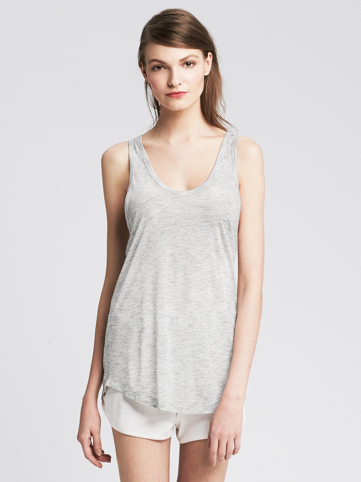 Sheer Modal Lounge Tank | Banana Republic