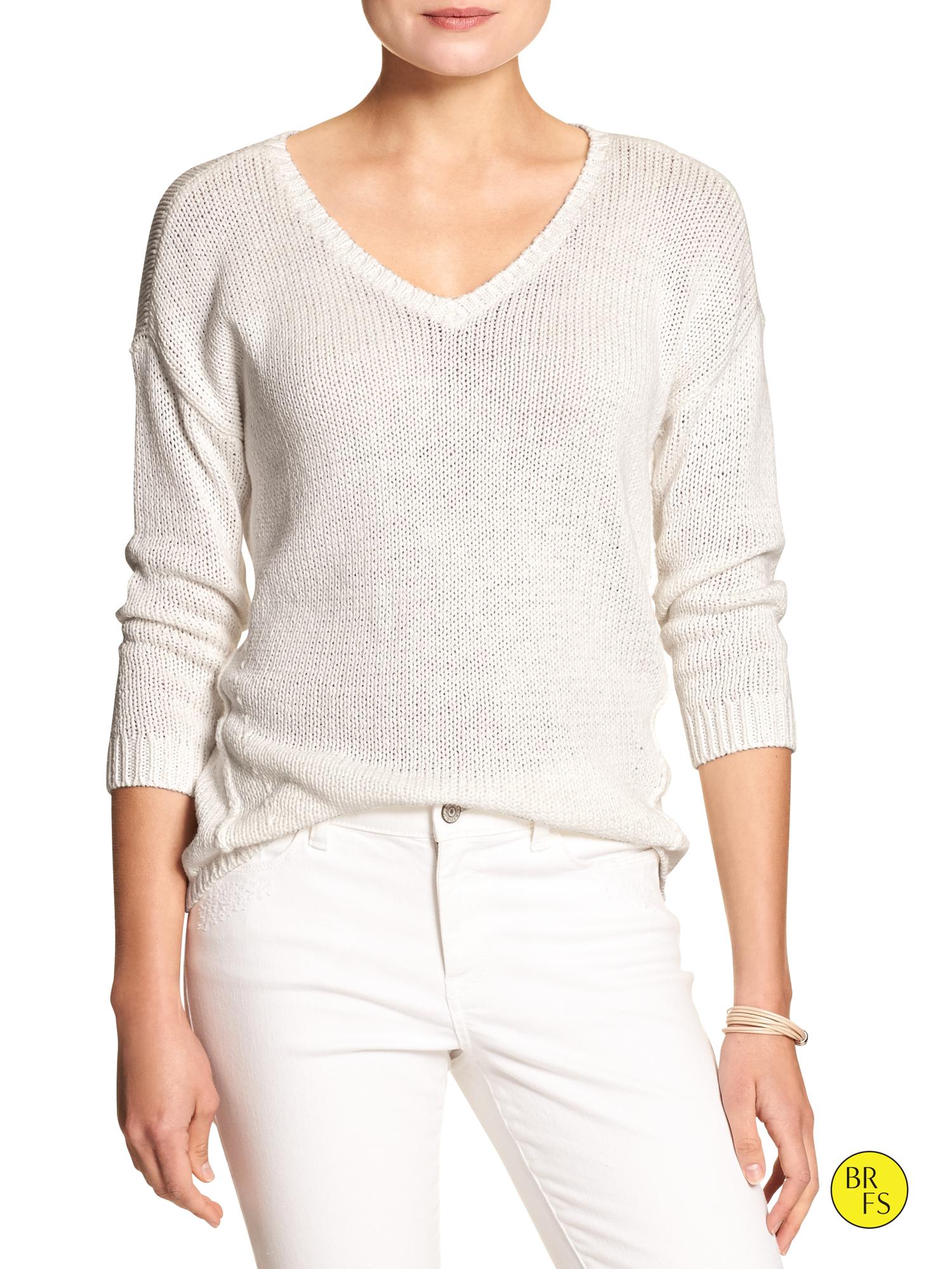 Factory Hi-Lo Vee Sweater | Banana Republic