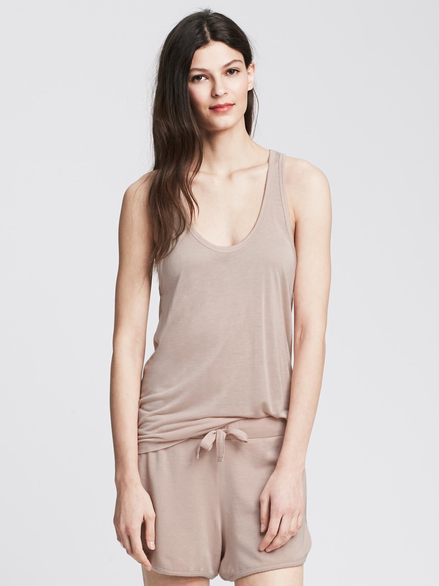 Sheer Modal Lounge Tank | Banana Republic