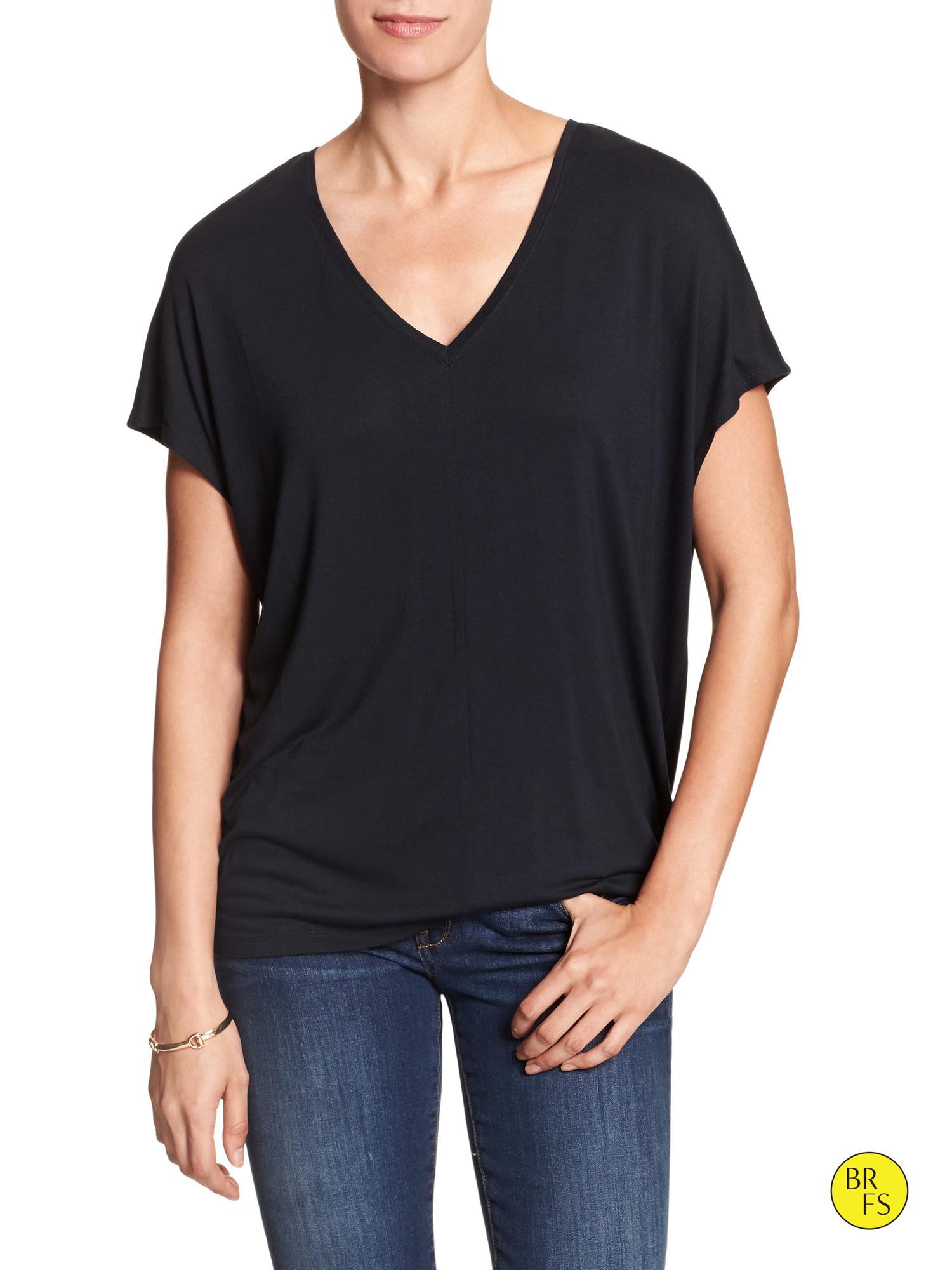 Factory Deep-Vee Dolman Tee | Banana Republic