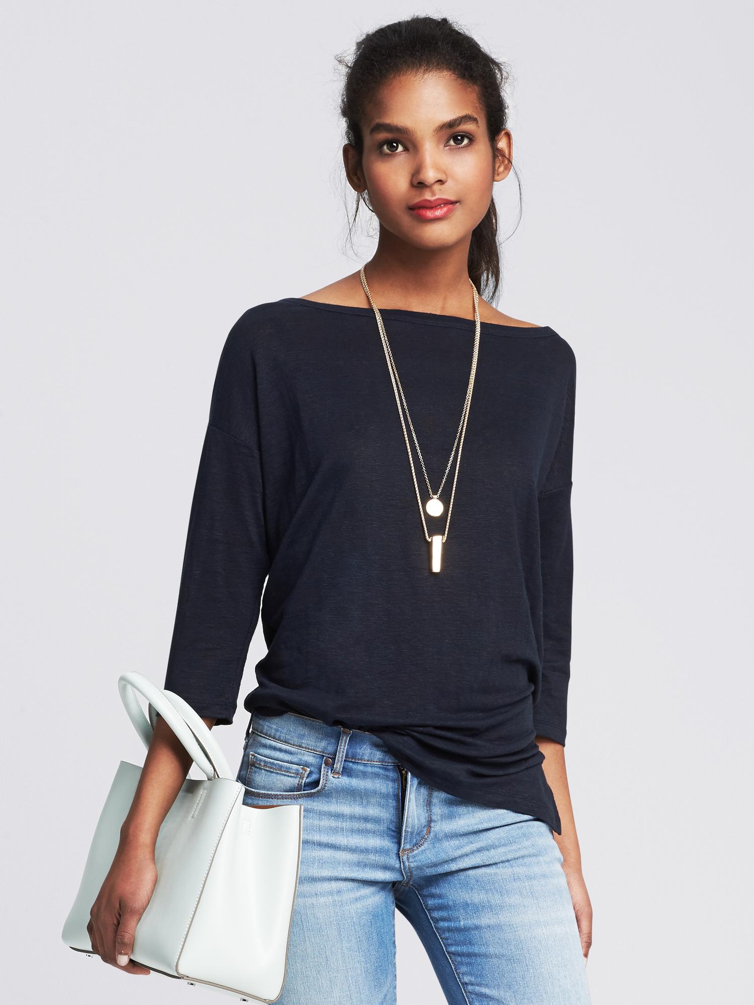 Linen Boatneck Tunic | Banana Republic