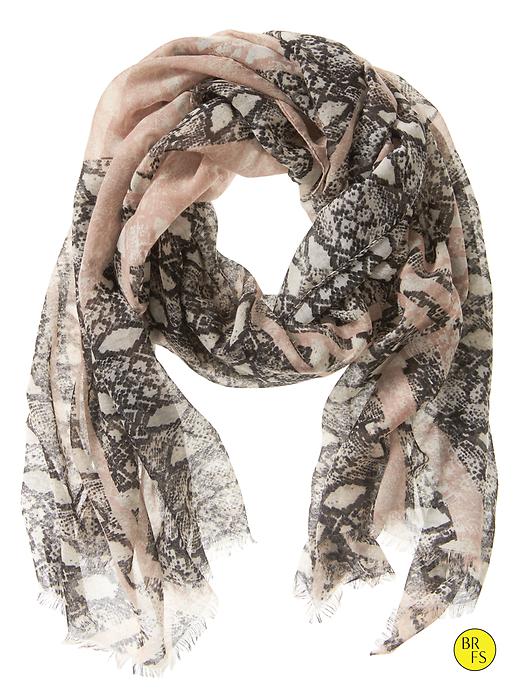Factory Snakeskin-Print Scarf | Banana Republic