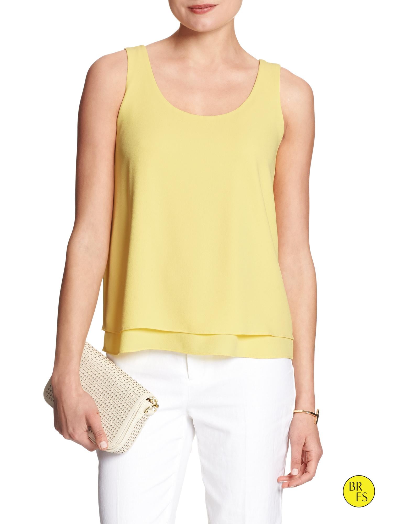 Factory Layered-Hem Tank | Banana Republic