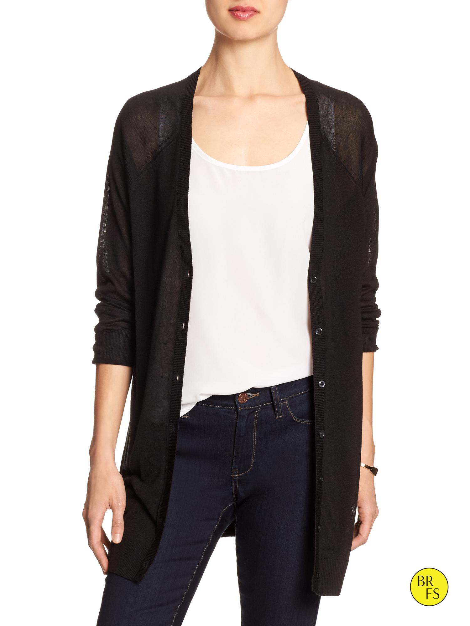 Factory Lightweight Long Cardigan | Banana Republic