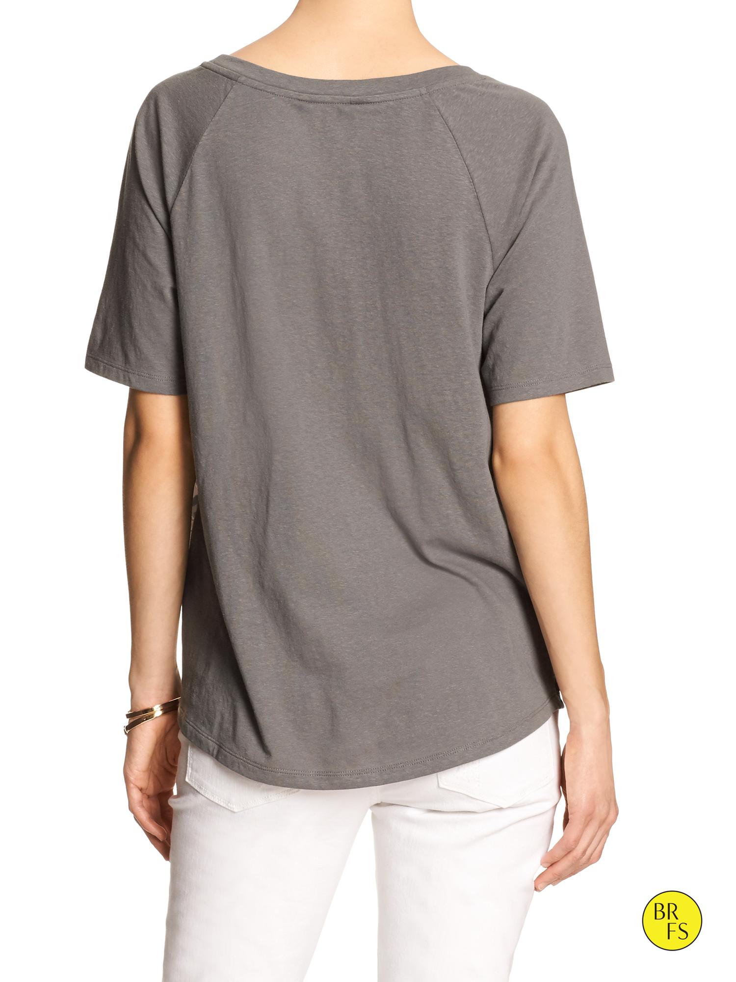 Factory Print Raglan Tee | Banana Republic