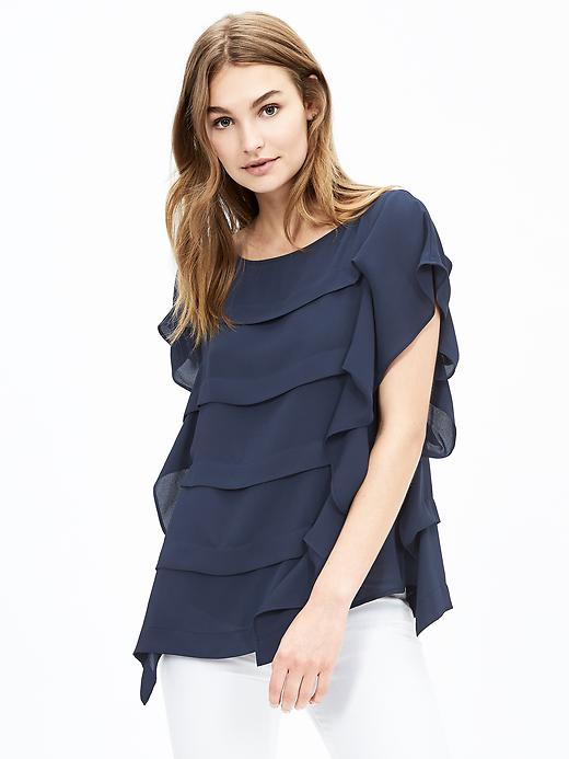 Tiered Flutter Top | Banana Republic