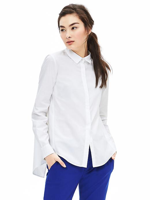 Drapey Button-Back Shirt | Banana Republic