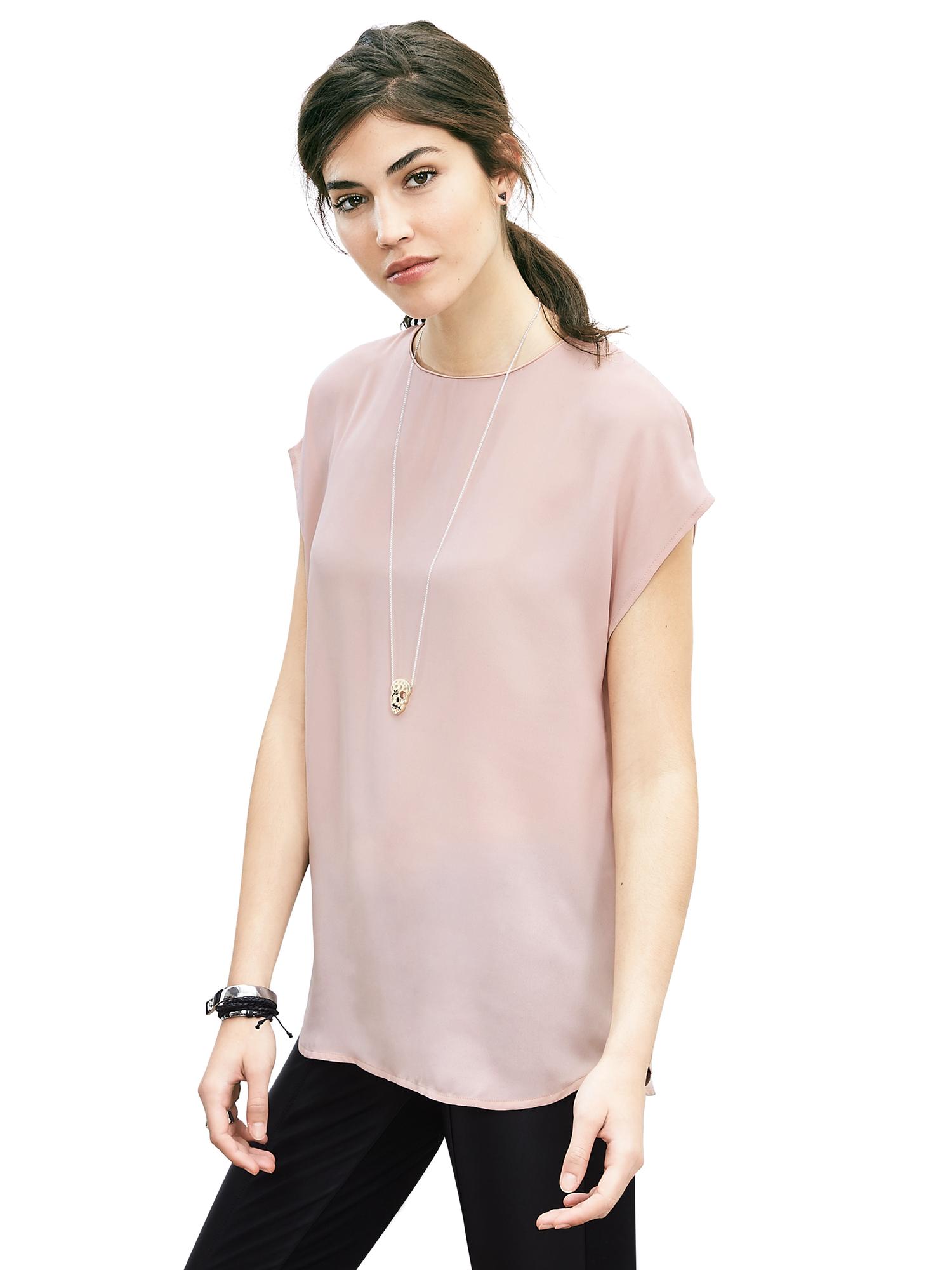 Cap-Sleeve Crepe Top | Banana Republic