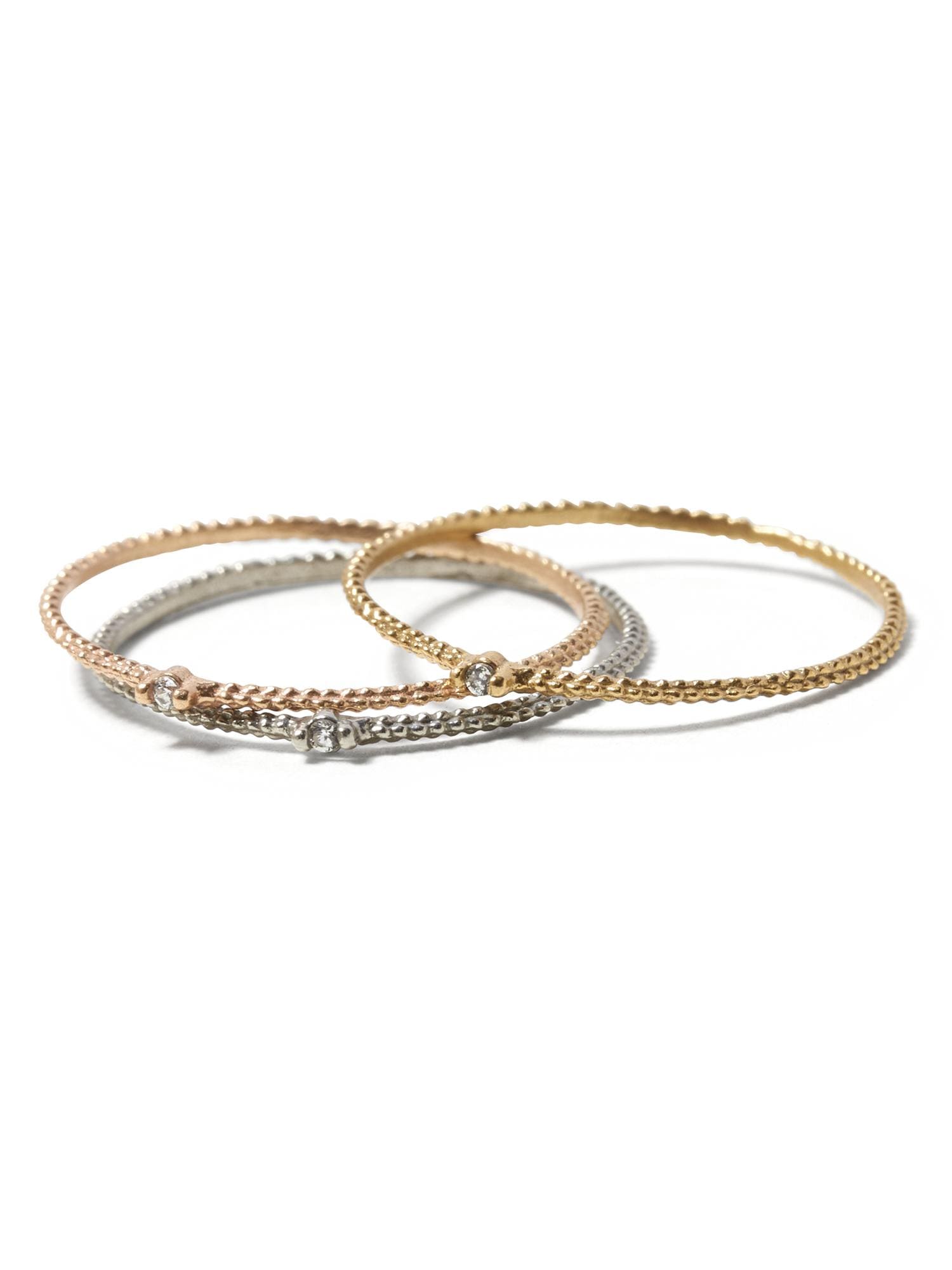 Mixed-Metal Stack Ring Set | Banana Republic