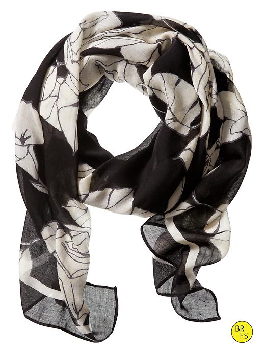 Factory Floral-Print Scarf | Banana Republic