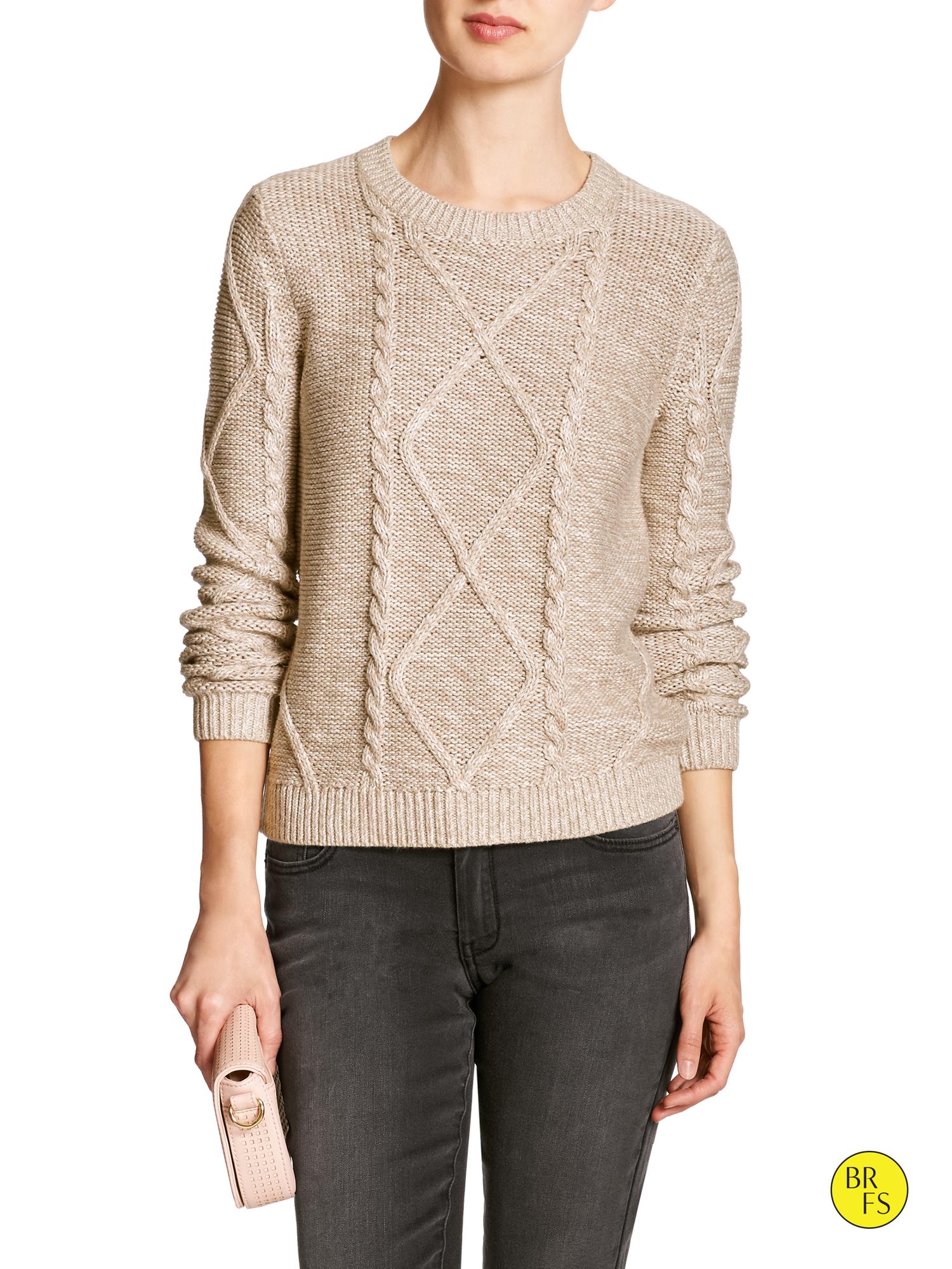 Factory Cable-Knit Sweater | Banana Republic