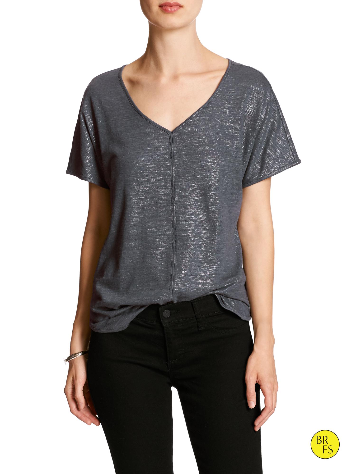 Factory Foil-Seam Tee | Banana Republic