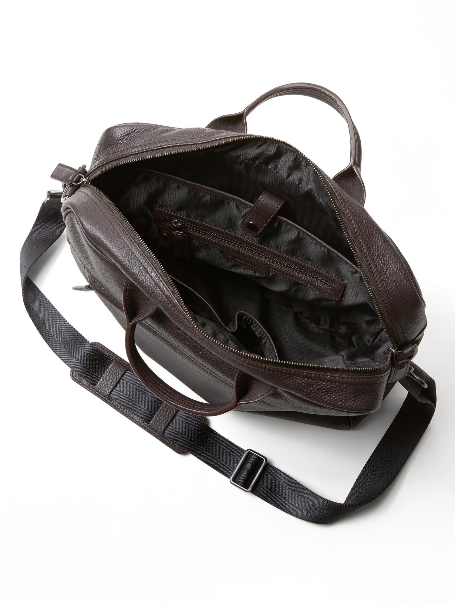 Brown Leather Briefcase | Banana Republic