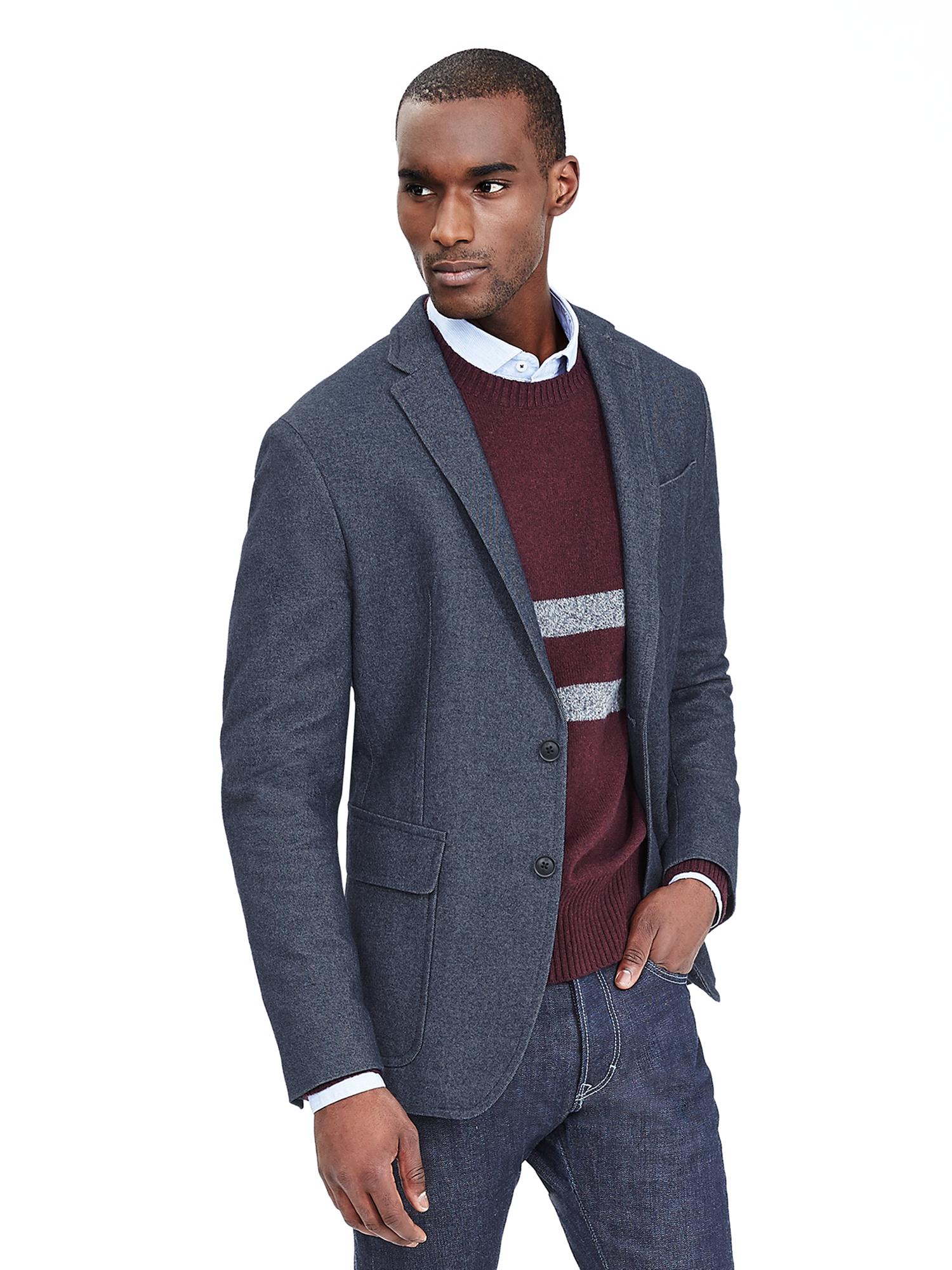 Modern Slim Mesh-Lined Blazer | Banana Republic