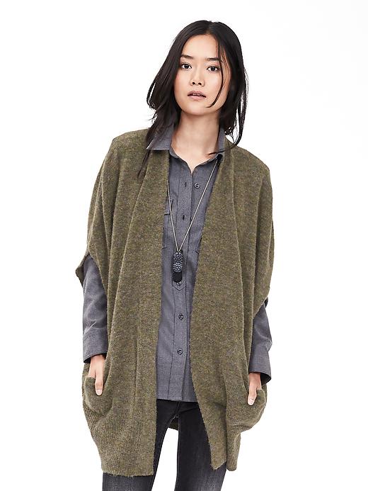 Drapey Short-Sleeve Open Cardigan | Banana Republic
